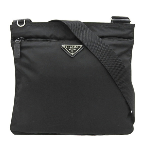 Prada | Bags | Prada Nylon Logo Crossbody Shoulder Bag Black | Poshmark